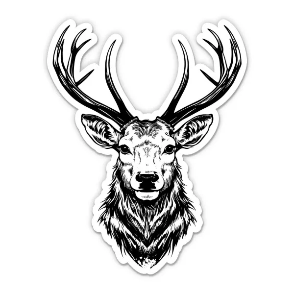 Buck Deer Elk Sticker Phone Decal Water Bottle Stickers Car Decals ...