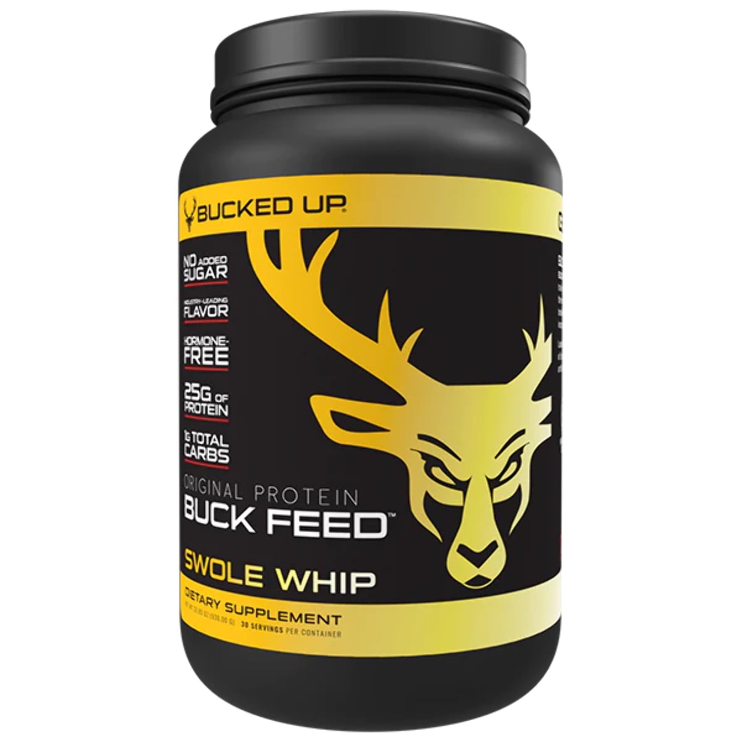 Bucked Up Buck Feed All Natural Swole Whip Whey Protein Powder, 25g of ...