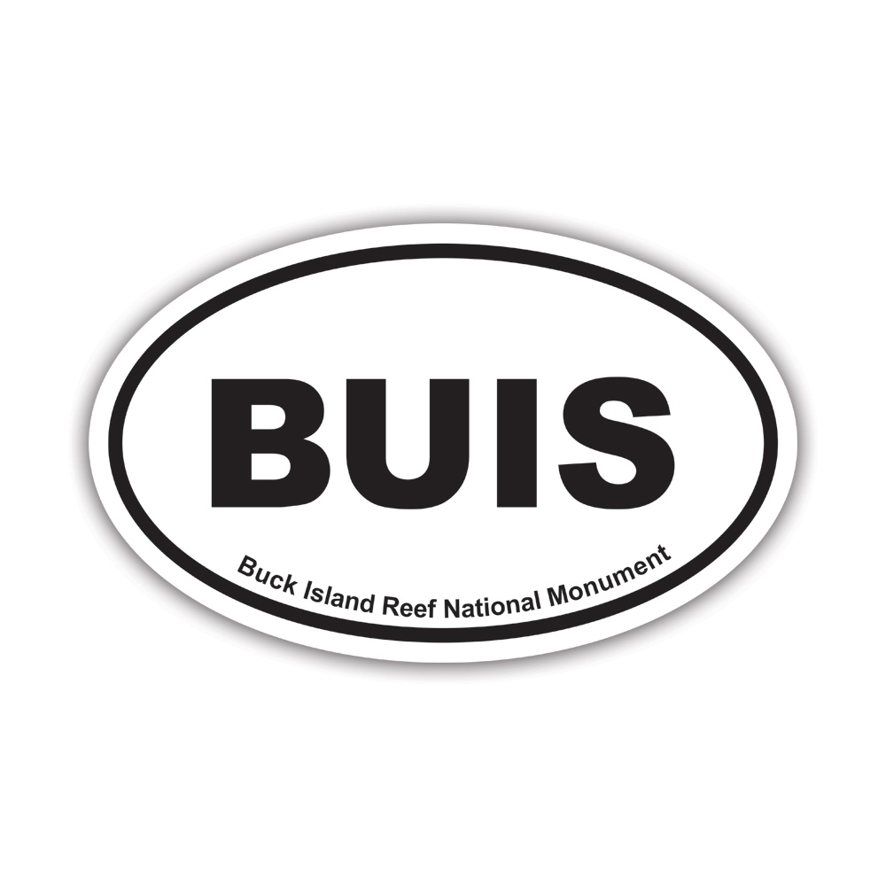 Buck Island Reef National Monument BUIS Oval Sticker Decal - Self Adhesive Vinyl - Weatherproof ...