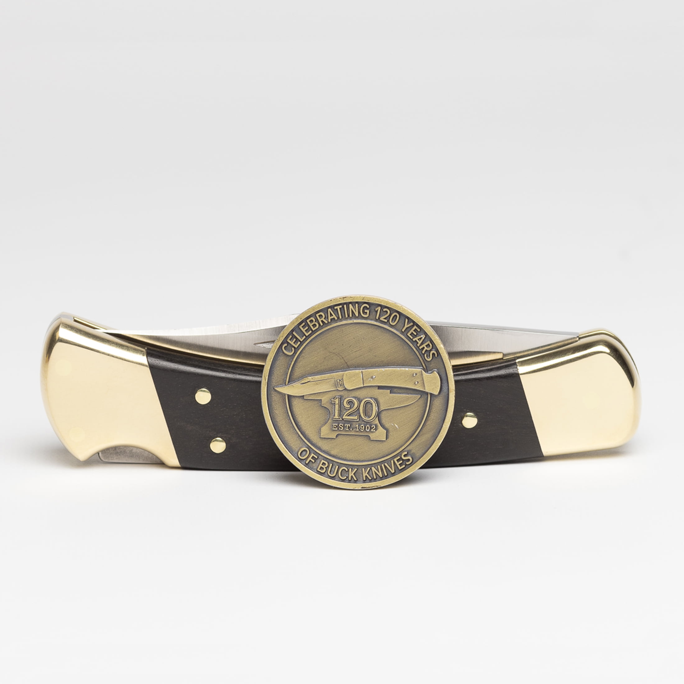 Buck Knives 110 Folding Hunter with Commemorative Coin, 120th ...