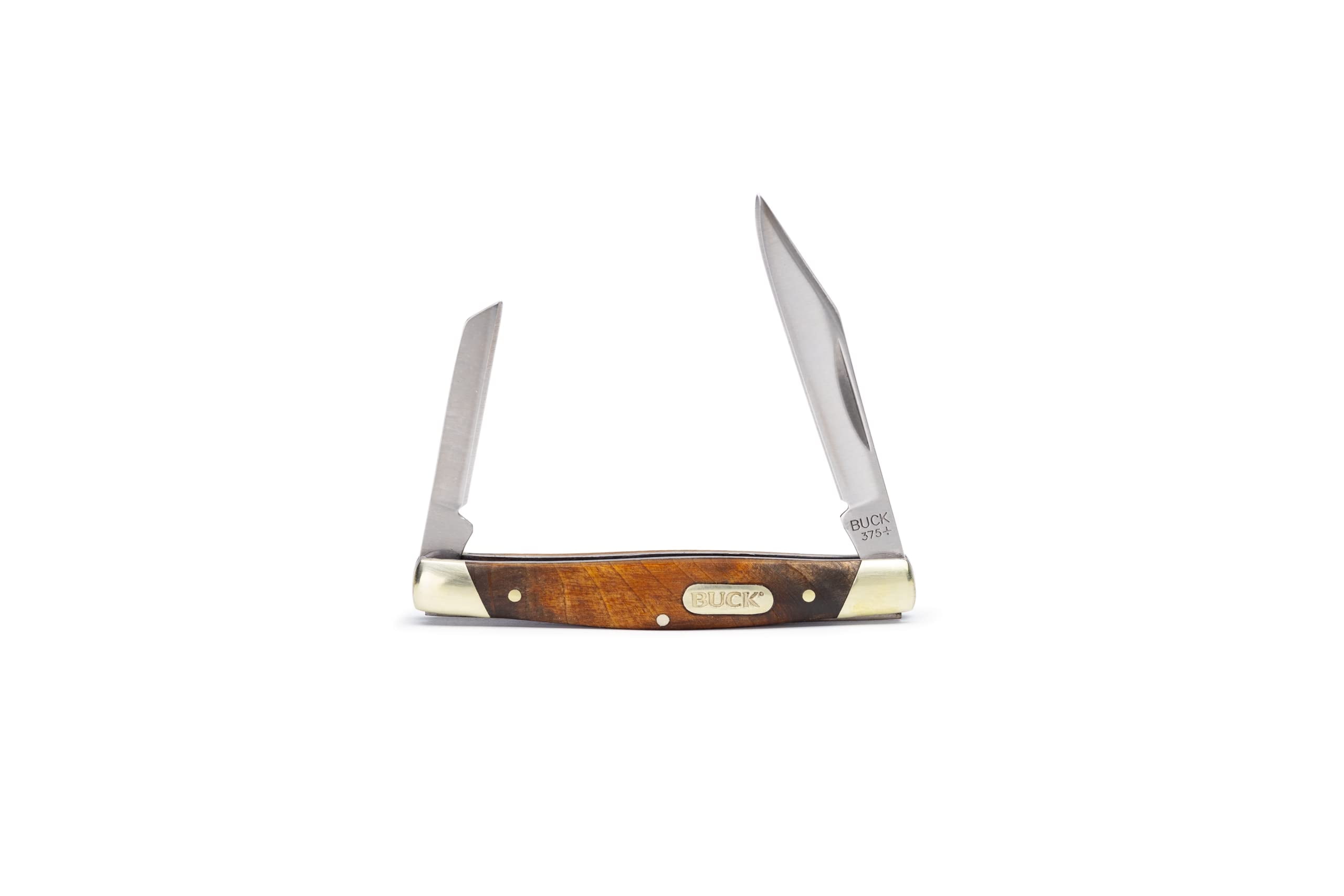 Buck Knives 375 Deuce 2-Blade Folding Pocket Knife with Wood Handle ...