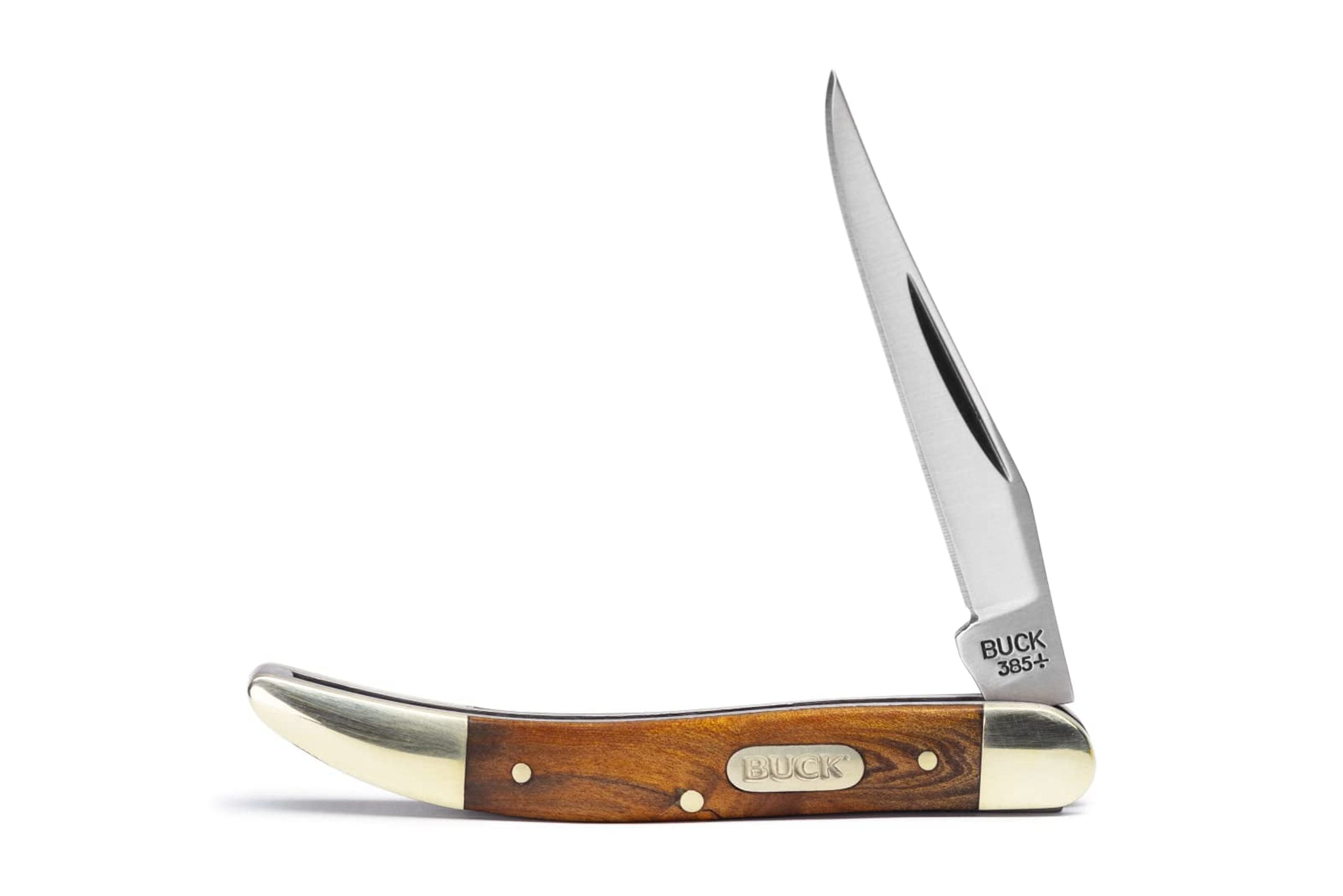 Buck Knives 385 Toothpick Single-Blade Folding Pocket Knife with Wood ...