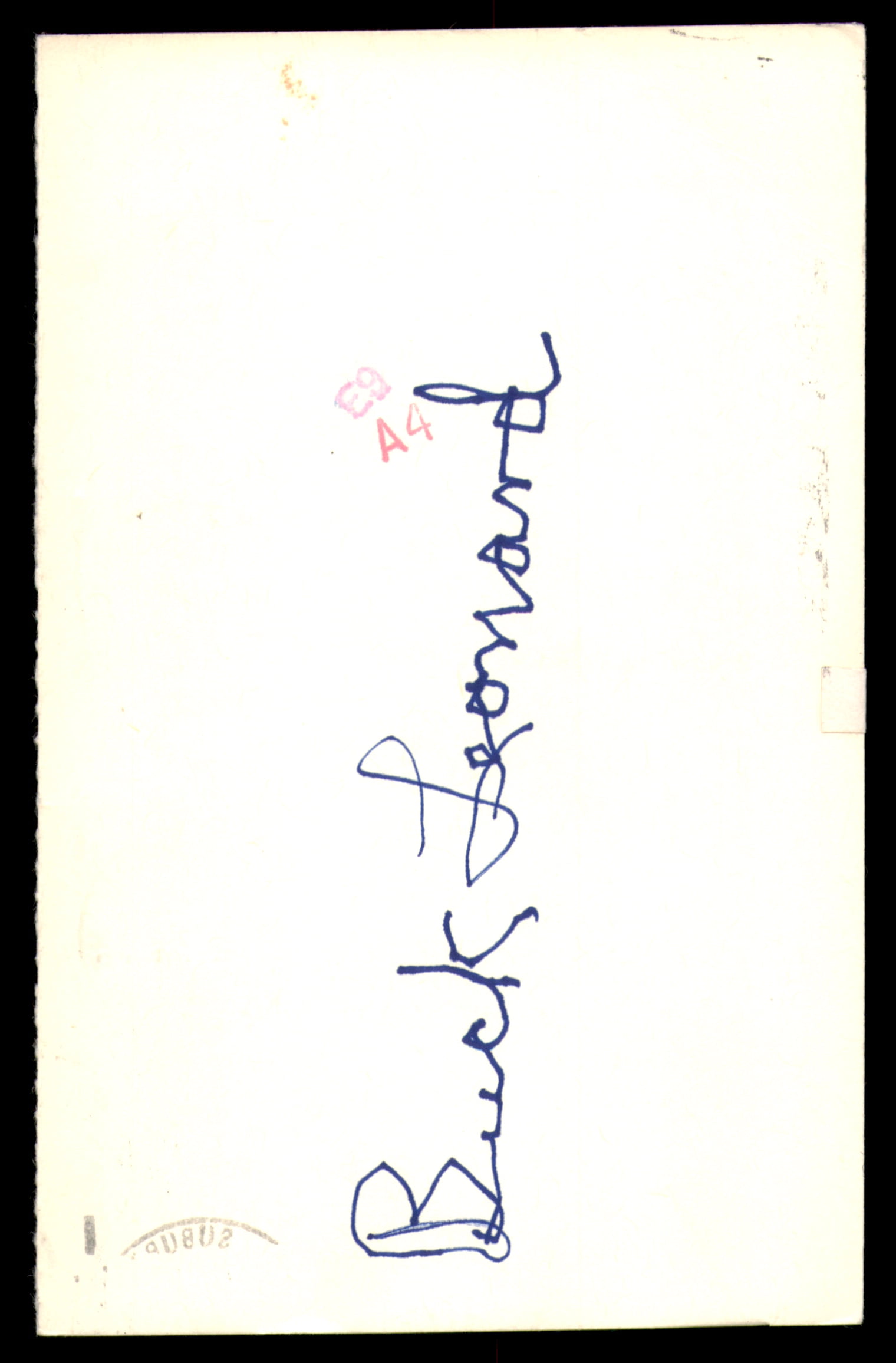 Buck Leonard Autographed 3.5x5.5 Postcard Negro Leagues SKU #248624 ...