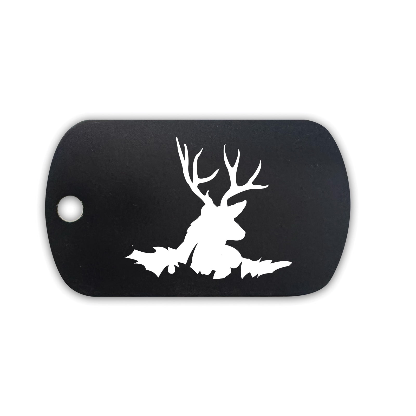 Buck Lying Down GI Dog Tag Aluminum Keychain deer doe hunting hunter ...