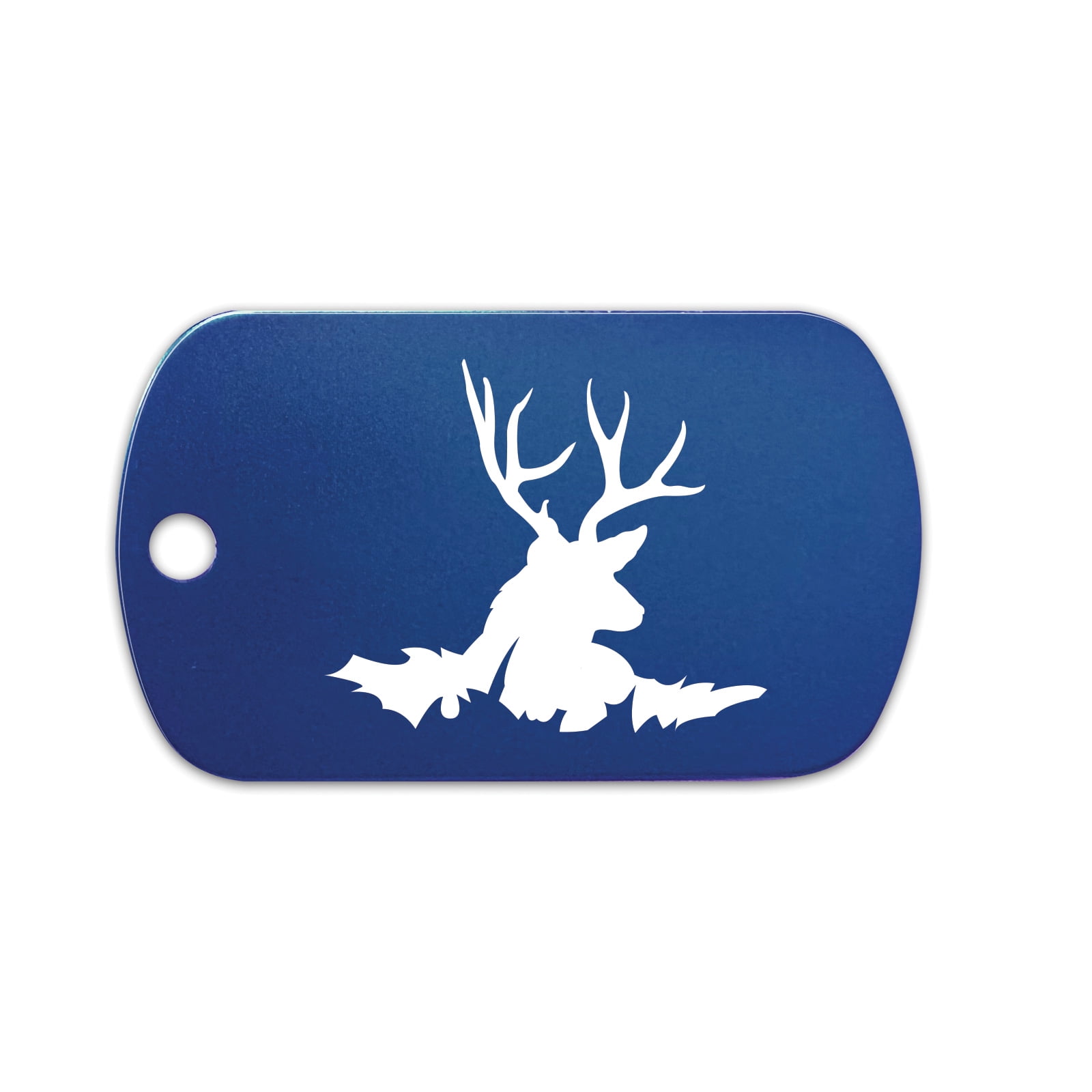 Buck Lying Down GI Dog Tag Aluminum Keychain deer doe hunting hunter ...