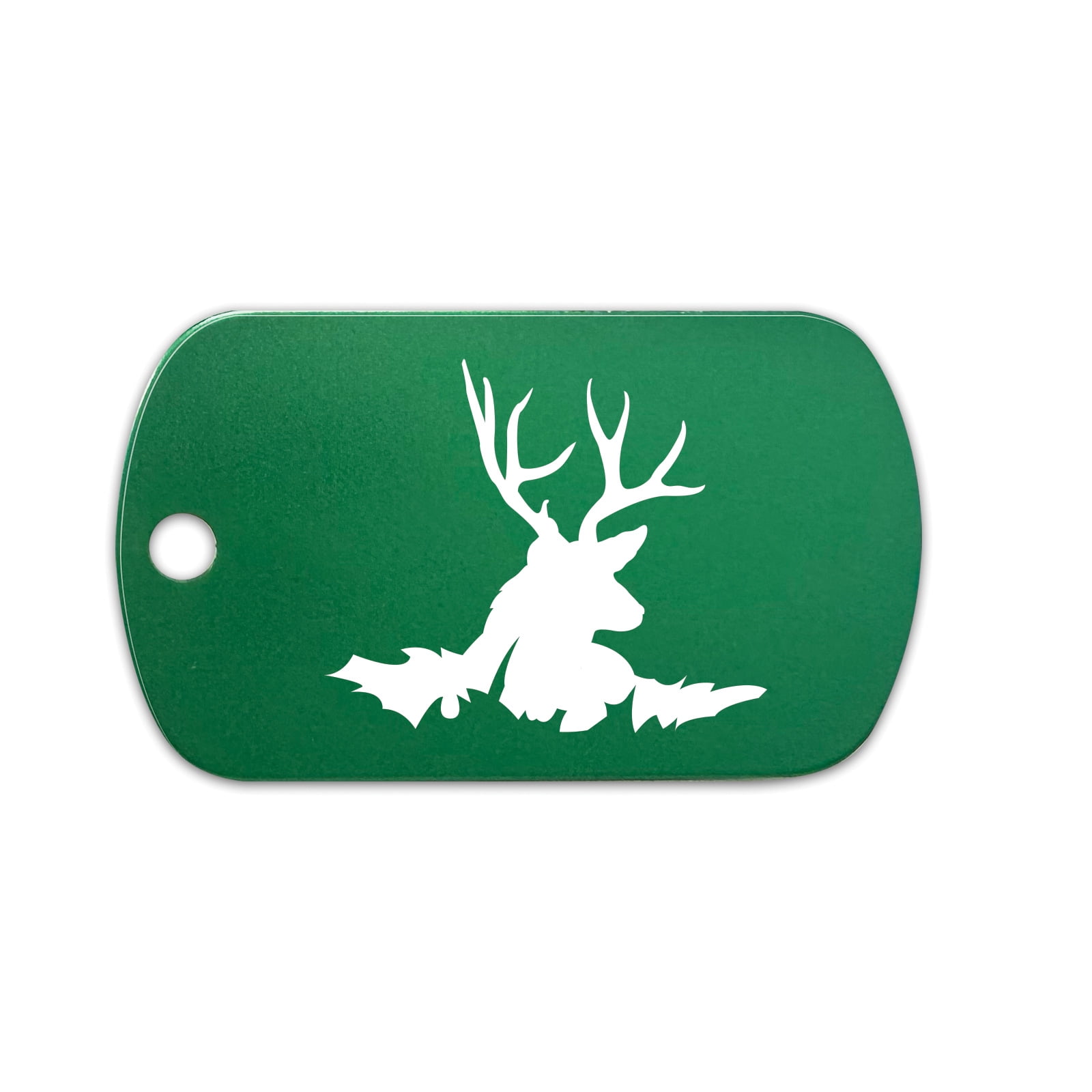 Buck Lying Down GI Dog Tag Aluminum Keychain deer doe hunting hunter ...