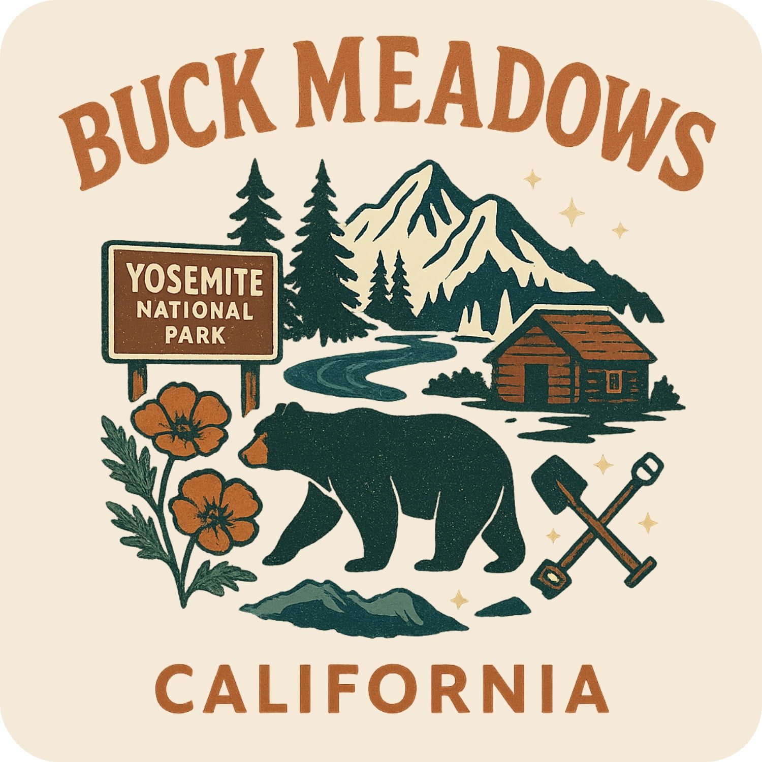 Buck Meadows California Keepsakes Souvenir Vinyl Sticker – Destination ...