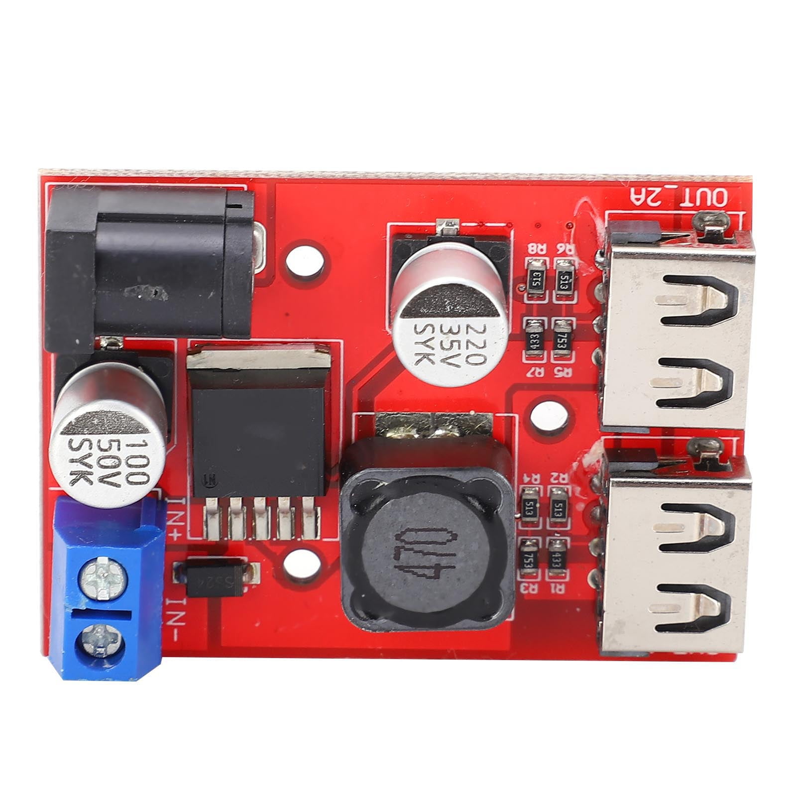 Buck Module 9V/12V/36V to 5V Adjustable Regulated Power Supply Module ...