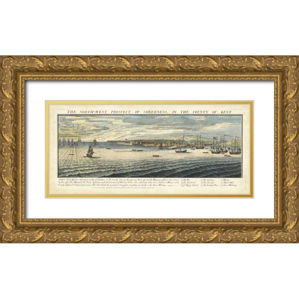 Buck, Nathaniel 32x16 Gold Ornate Wood Framed with Double Matting ...
