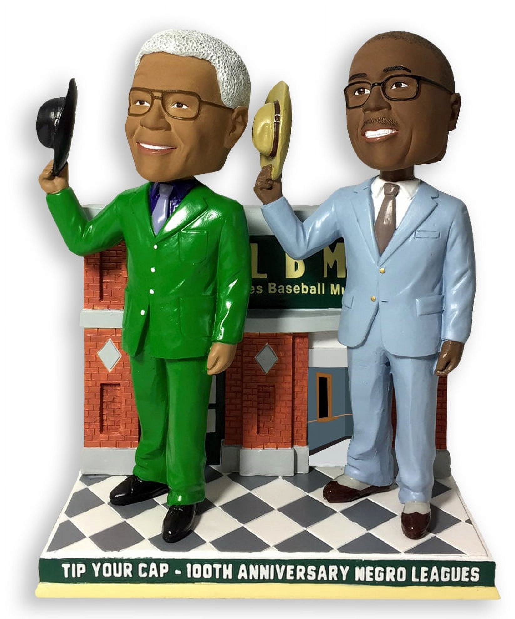 Buck O'Neil & Bob Kendrick Tip Your Cap Bobblehead Negro Leagues ...