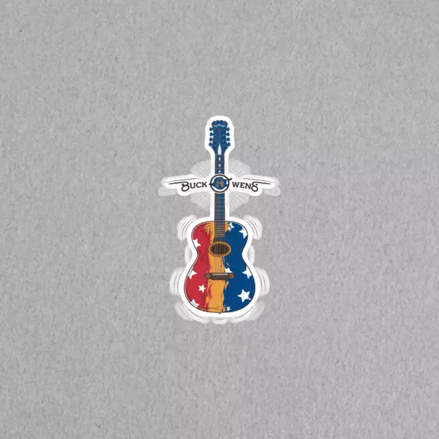 Buck Owens Acoustic Guitar Sticker - Bakersfield Country Music Legend ...