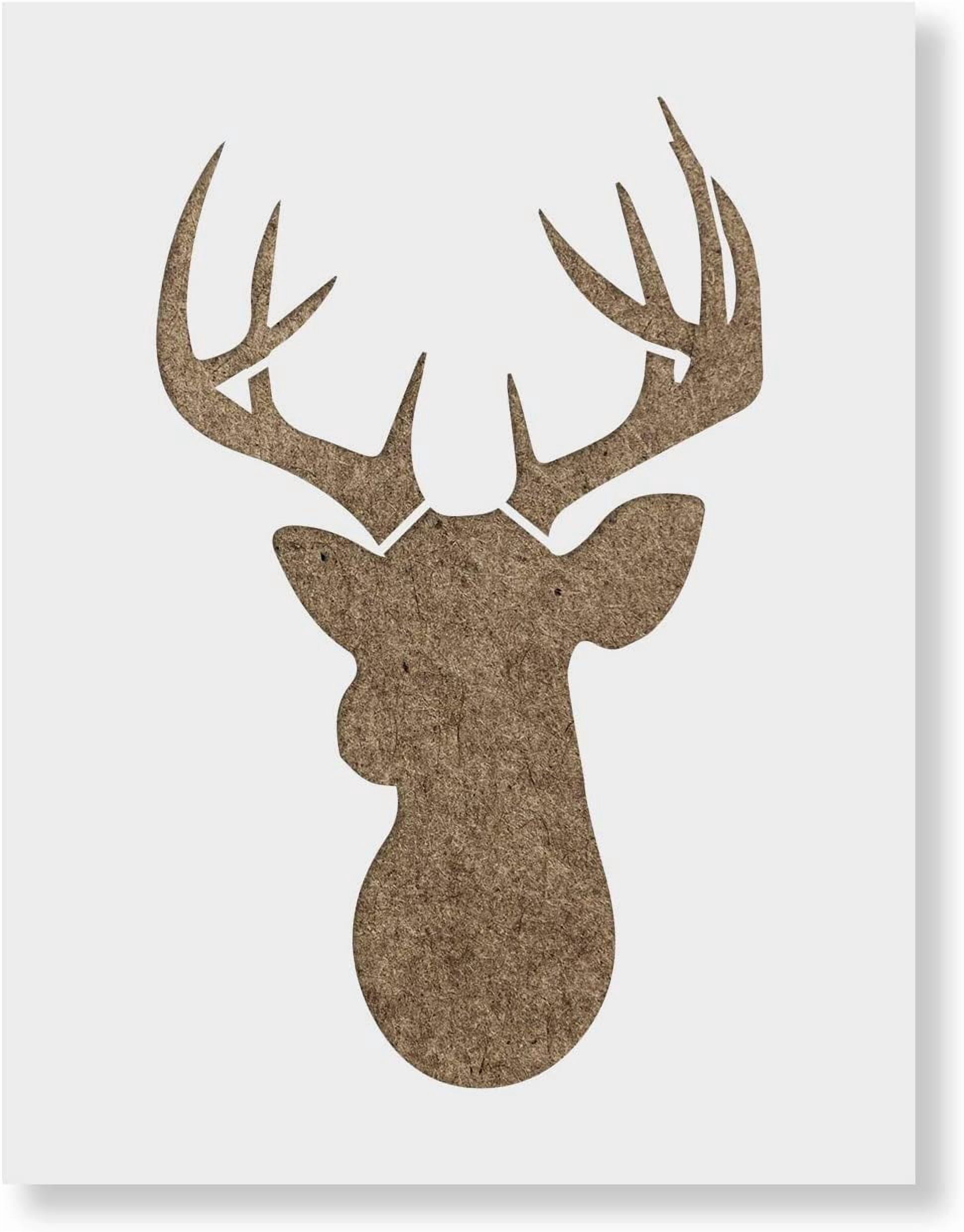 Buck Stencil - Stencil of Buck, Deer Head Stencils, Deer Stencils, Buck Stencils, Deer Head ...