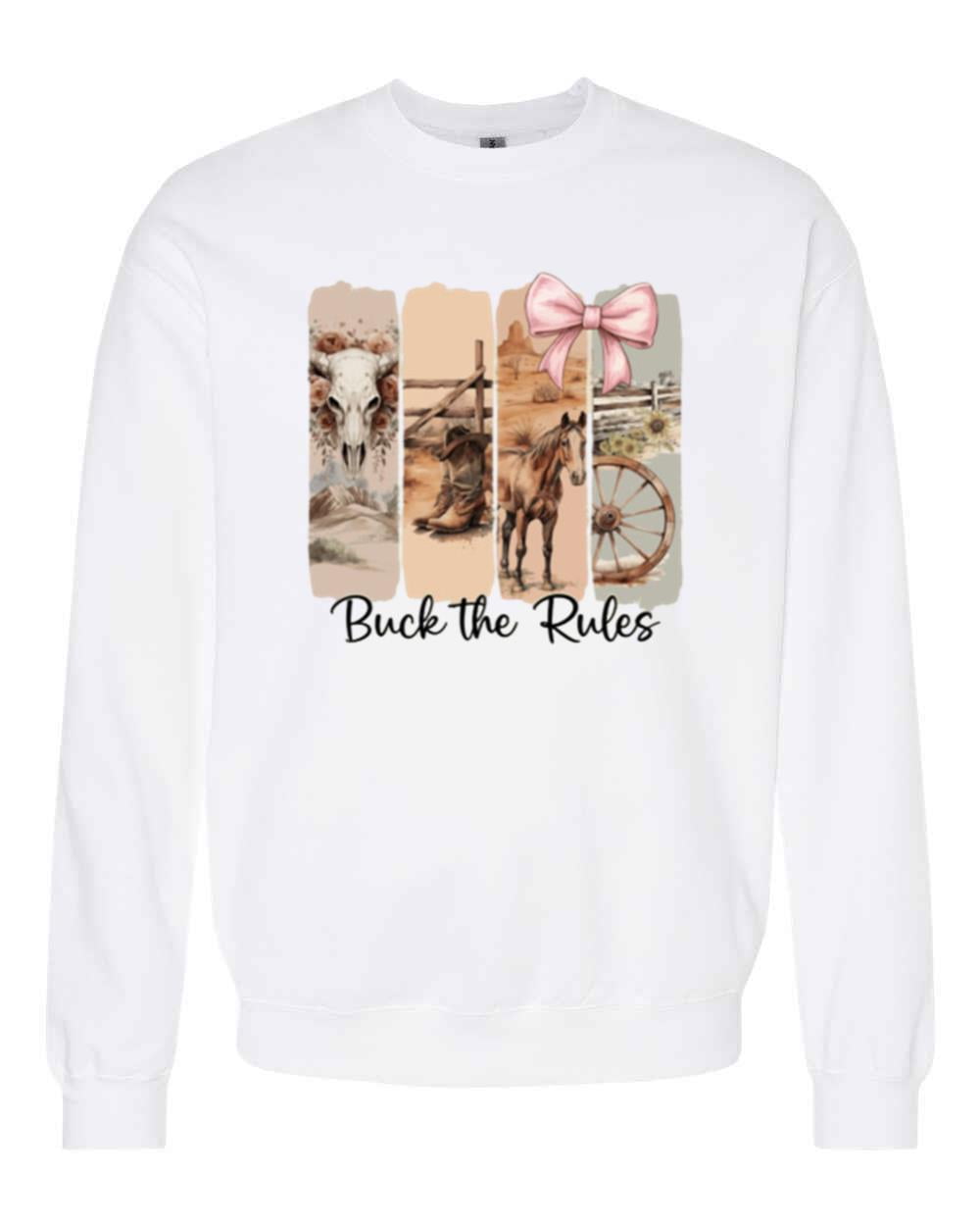 Buck The Rules Funny Attitude Quote Graphic Sarcasm Unisex Sweatshirt ...