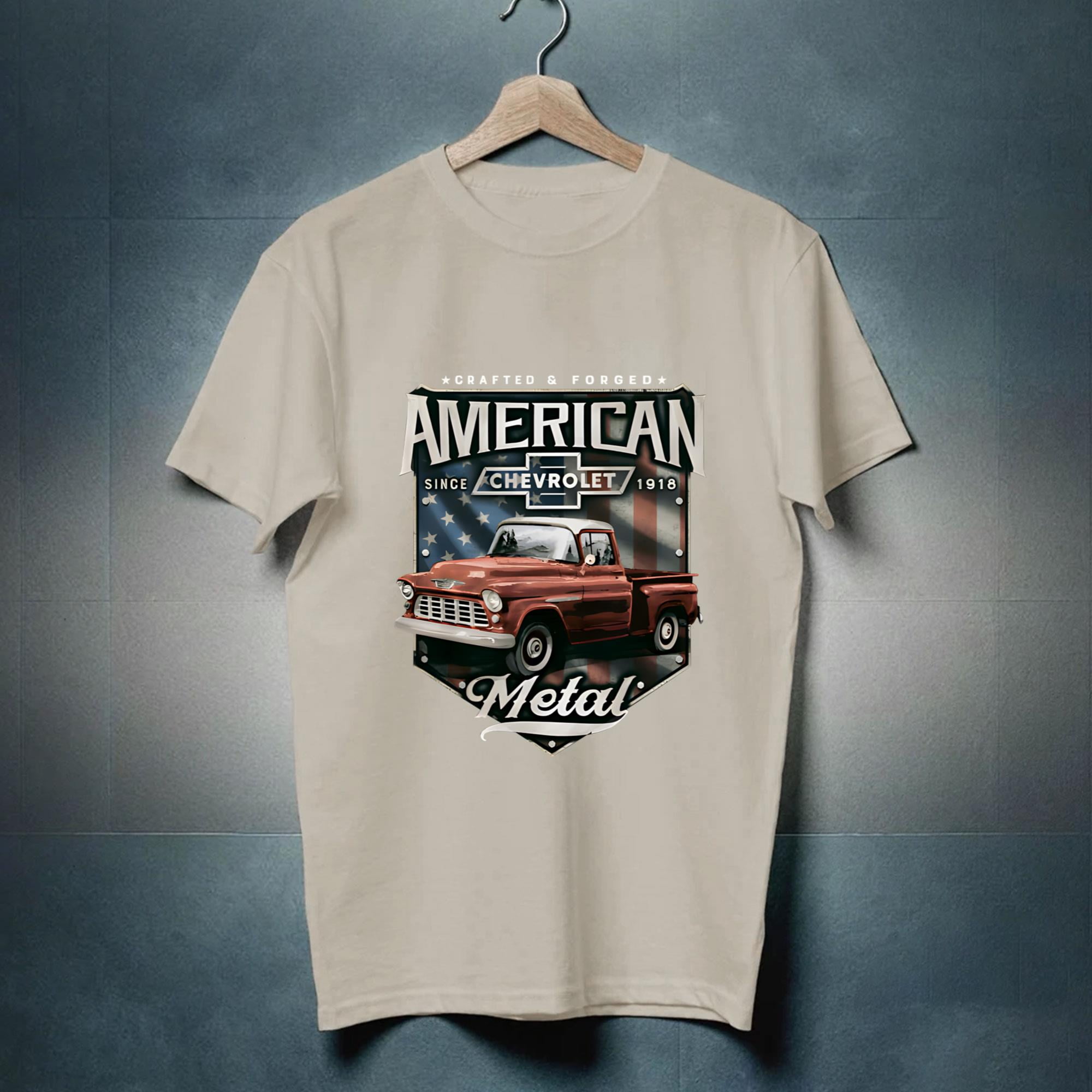 Buck Wear Chevy American Mtal Vintage Pick Up Truck Mens Graphic T ...