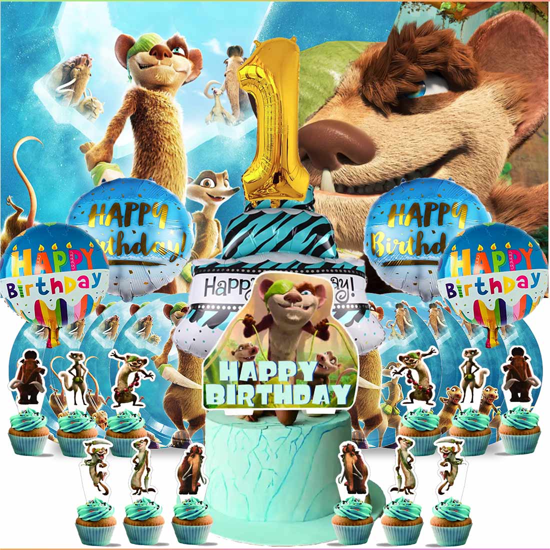 Buck Wild 1st Tableware Balloons Cake Toppers Backdrop Banner Supplies ...