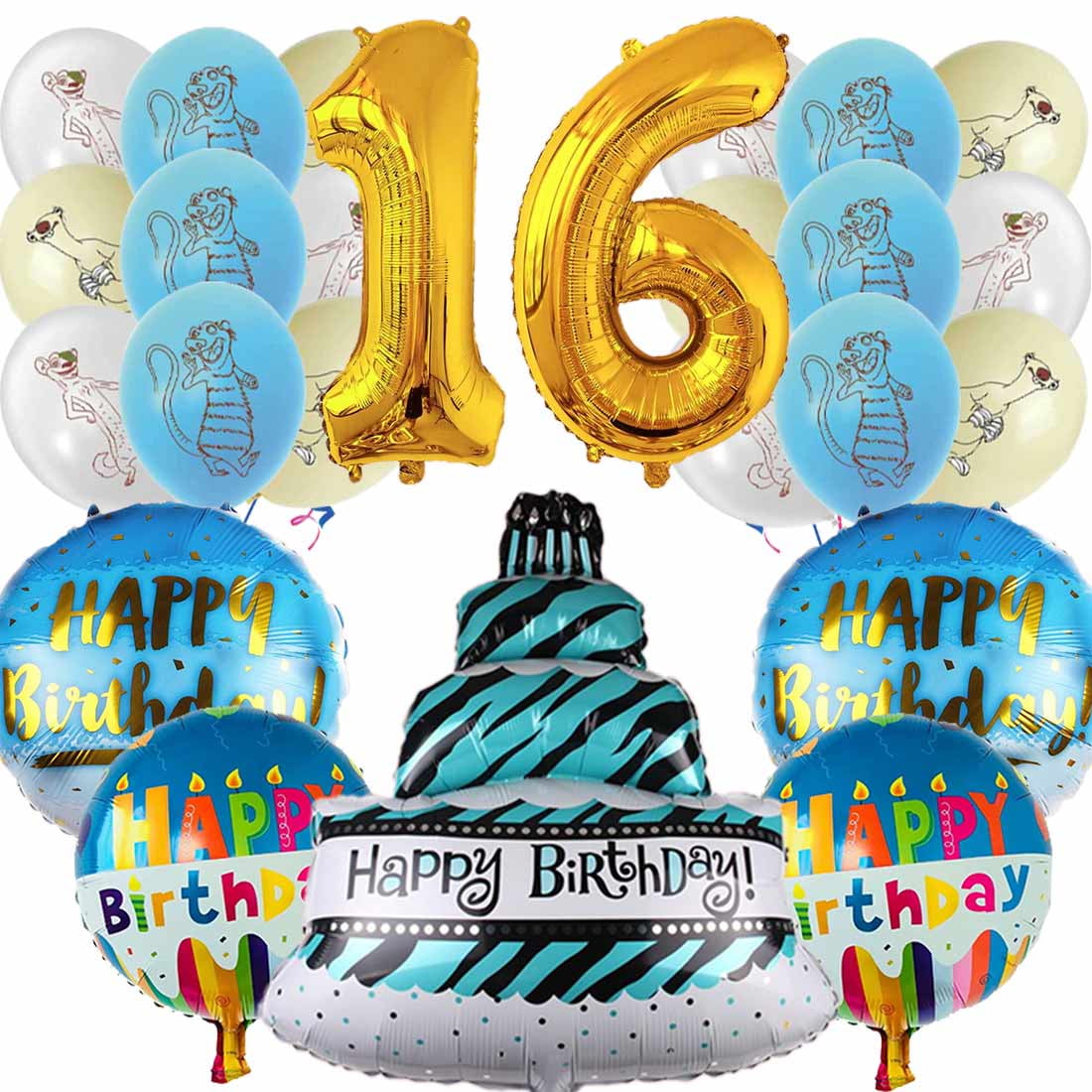 Buck Wild Balloons Party Supplies 16th Big Number Decorations Decor Kit ...