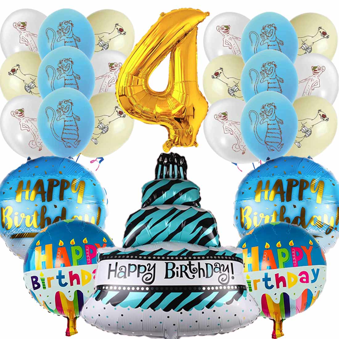 Buck Wild Balloons Party Supplies 4th Big Number Decorations Decor Kit ...