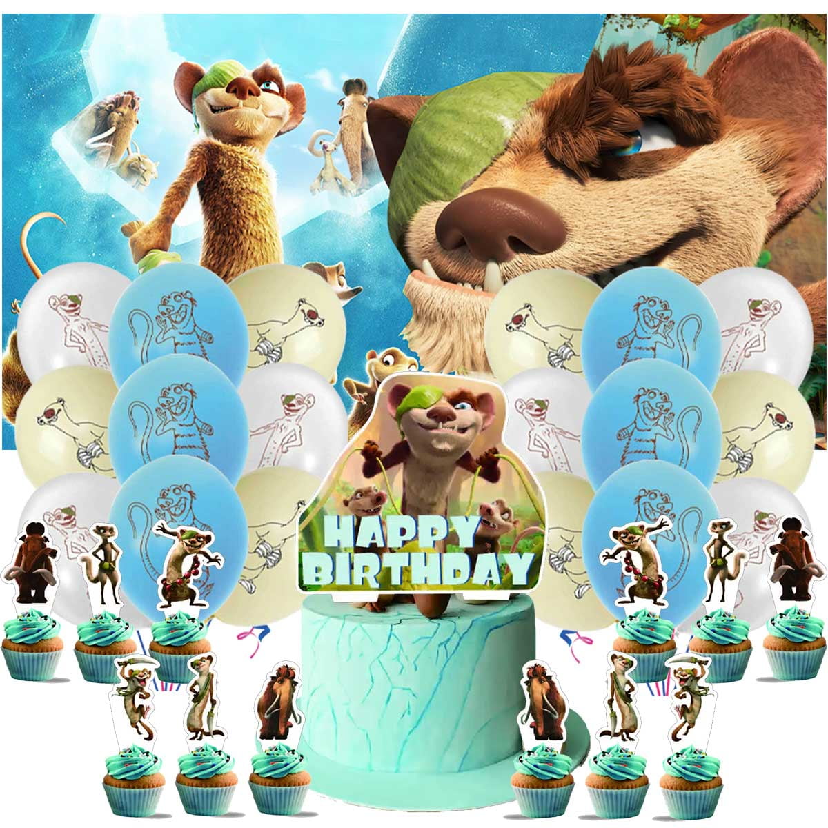 Buck Wild Party Supplies Latex Balloons Decor Banner Backdrop Kit ...