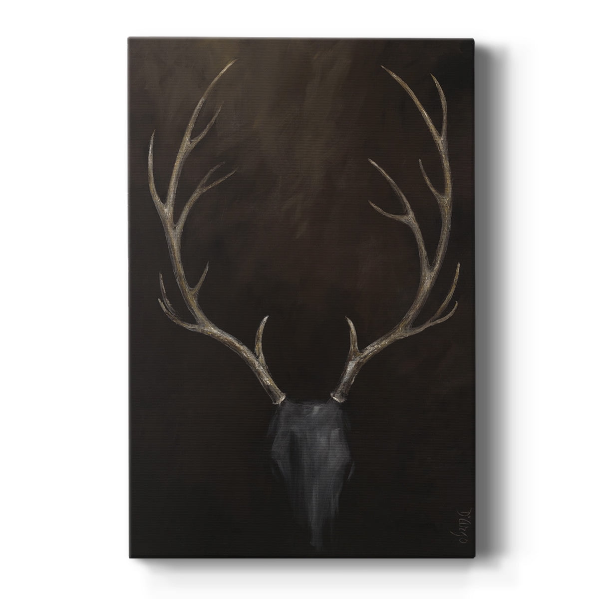 Buck Wildlife Wall Art, Premium Gallery Wrapped Canvas - Rustic Deer ...