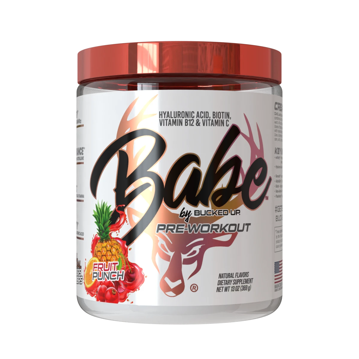 Bucked Up Babe Pre-Workout Powder, Fruit Punch Flavor, 30 Servings ...