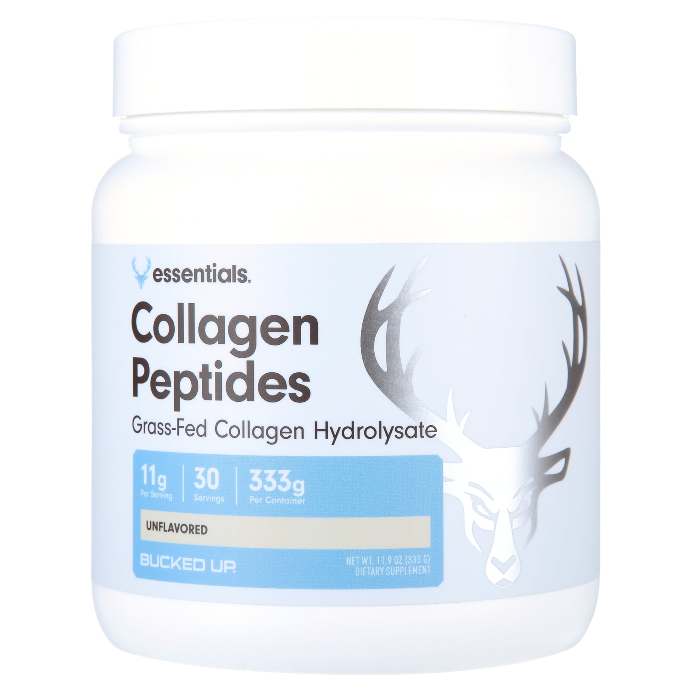 Bucked Up Grass-Fed Collagen Peptide Powder, 10g Protein, Unflavored ...