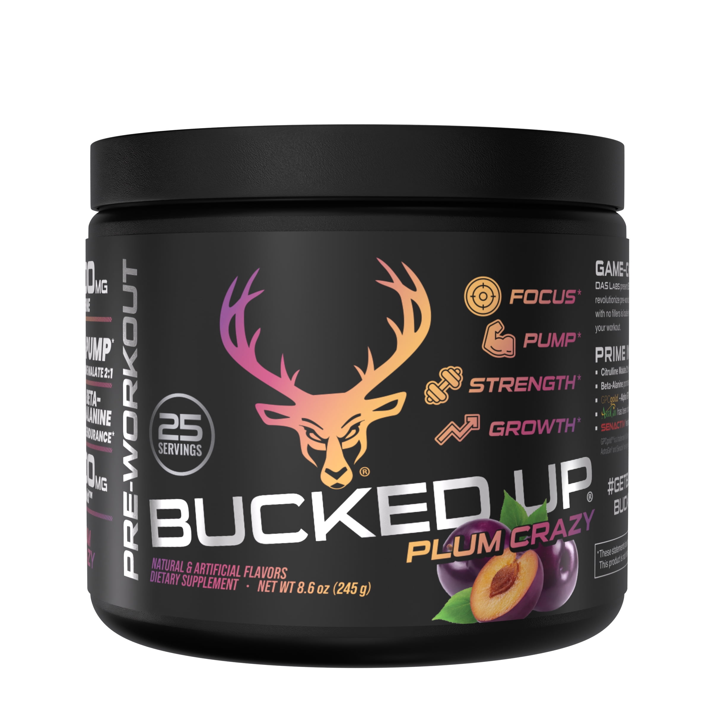Bucked Up Preworkout Supplement Plum 25 Serve - Walmart.com