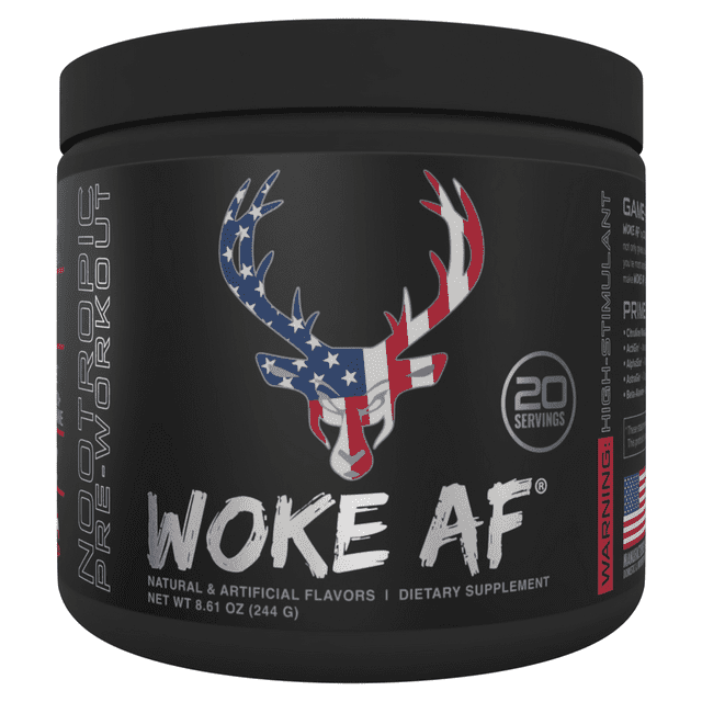 Bucked Up Woke Af High-Work Pre-Workout Powder, Rocket Pop, 333mg Caffeine, 20 Servings ...