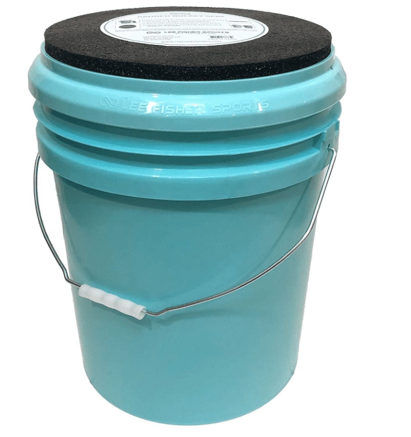 Bucket - 5 Gallon Bucket - Metal Handle with Padded Seat (Aqua Blue ...