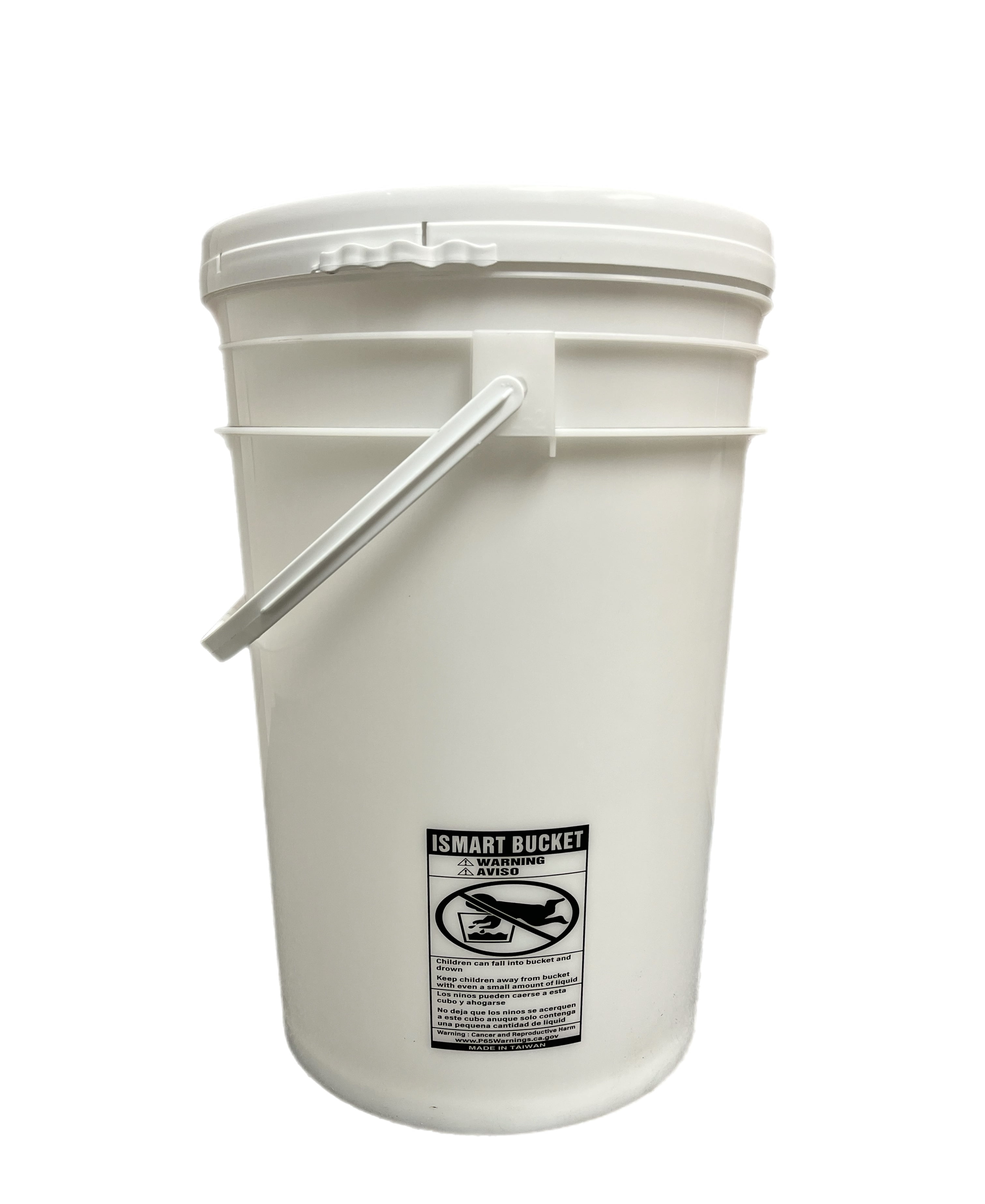 Bucket - 6 Gallon Bucket with Lid (White) - Walmart.com