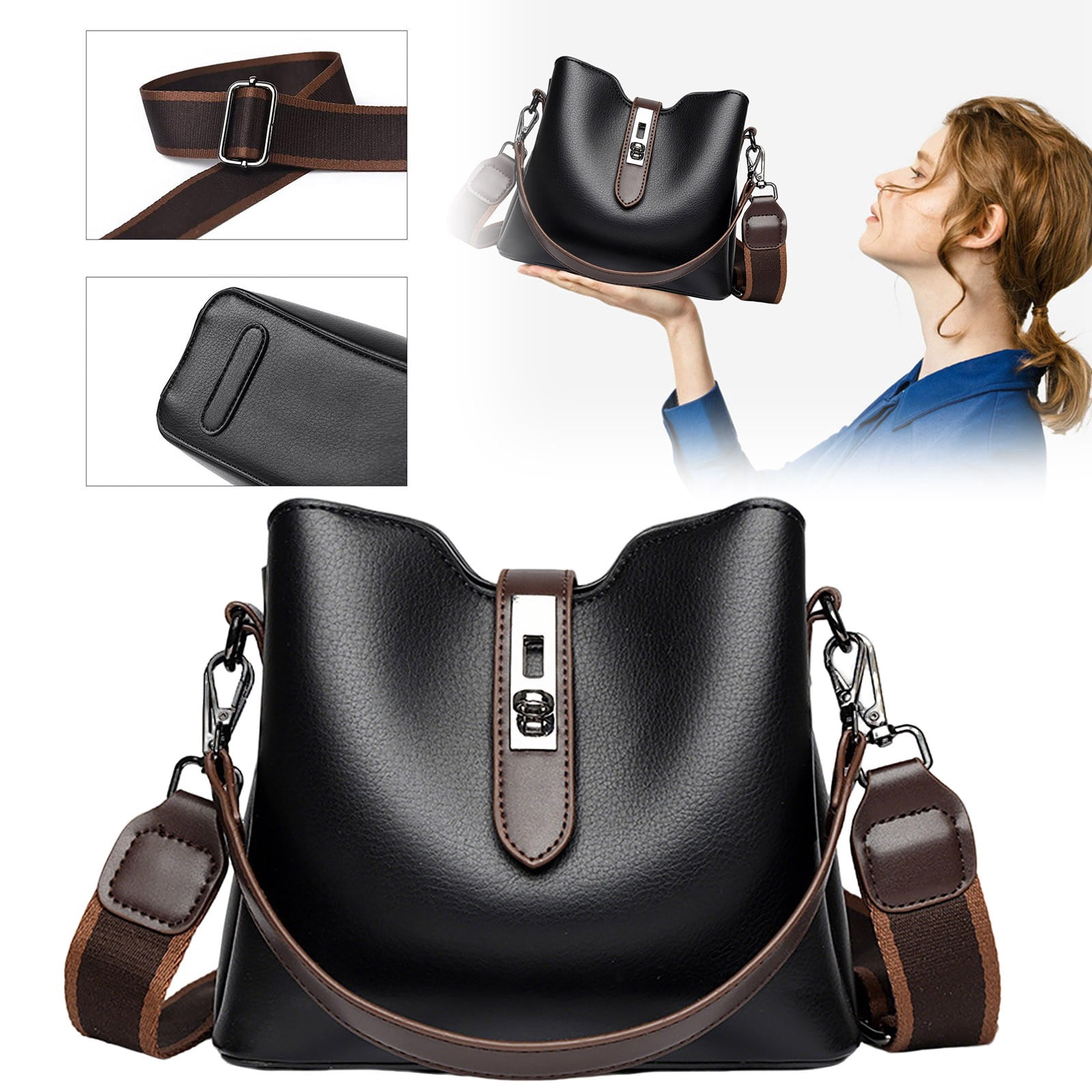 Bucket Bag for Women,Trendy Bucket Crossbody Bag Small Vintage Elegant ...