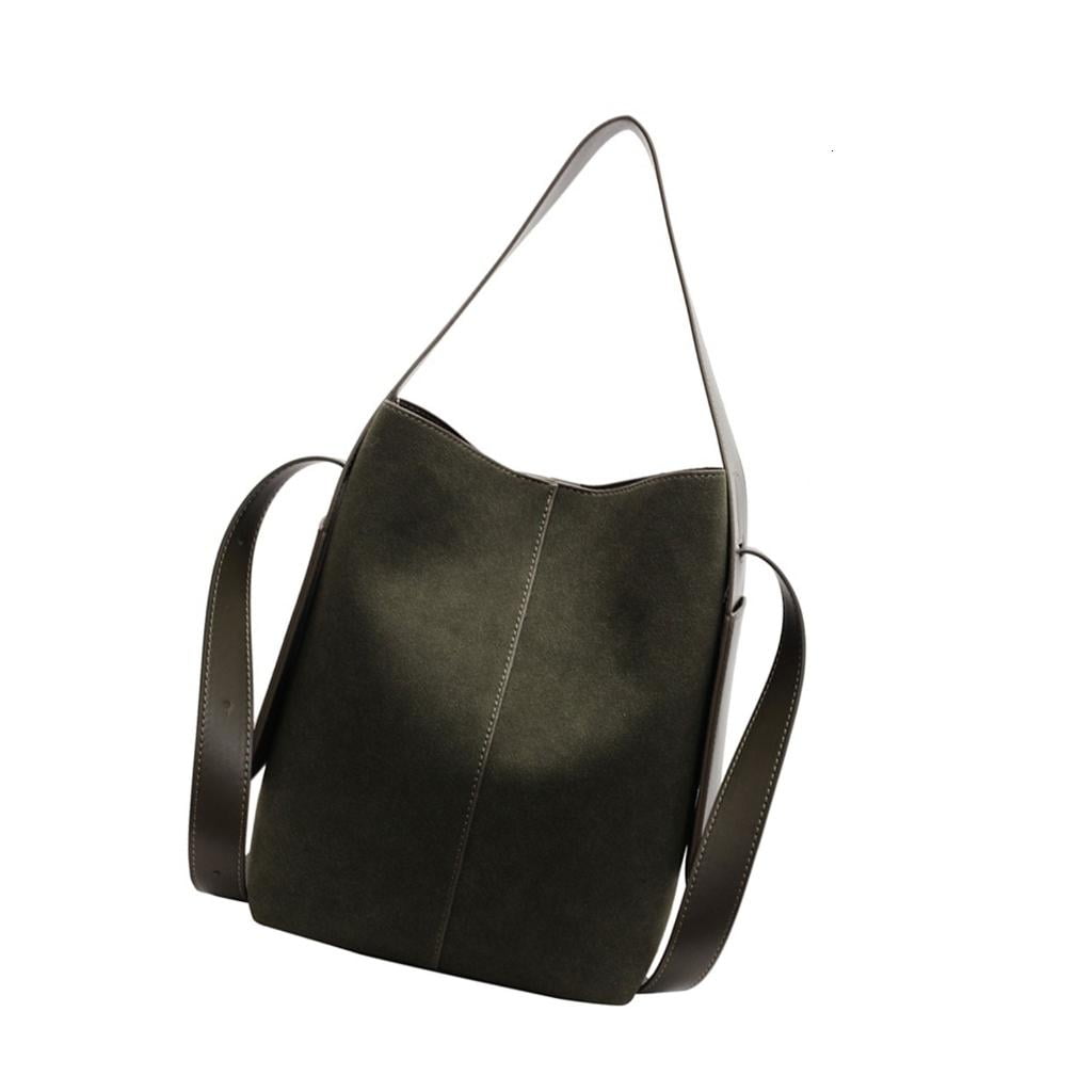 Bucket Bag for Women with Adjustable Strap Solid Color Large Work Bag ...