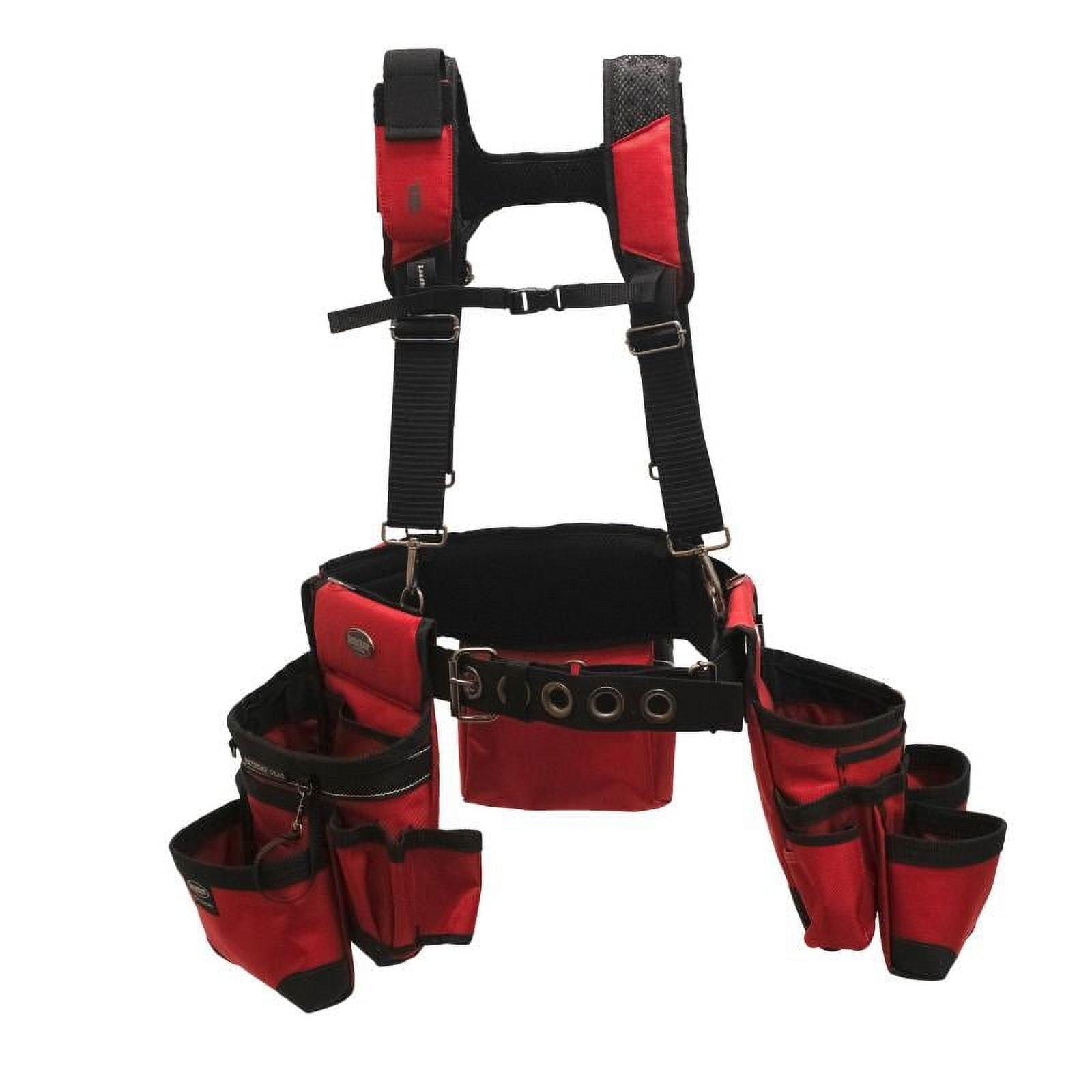 Bucket Boss 55185-RD Red Framer's Tool Belt with Suspenders. - Walmart.com