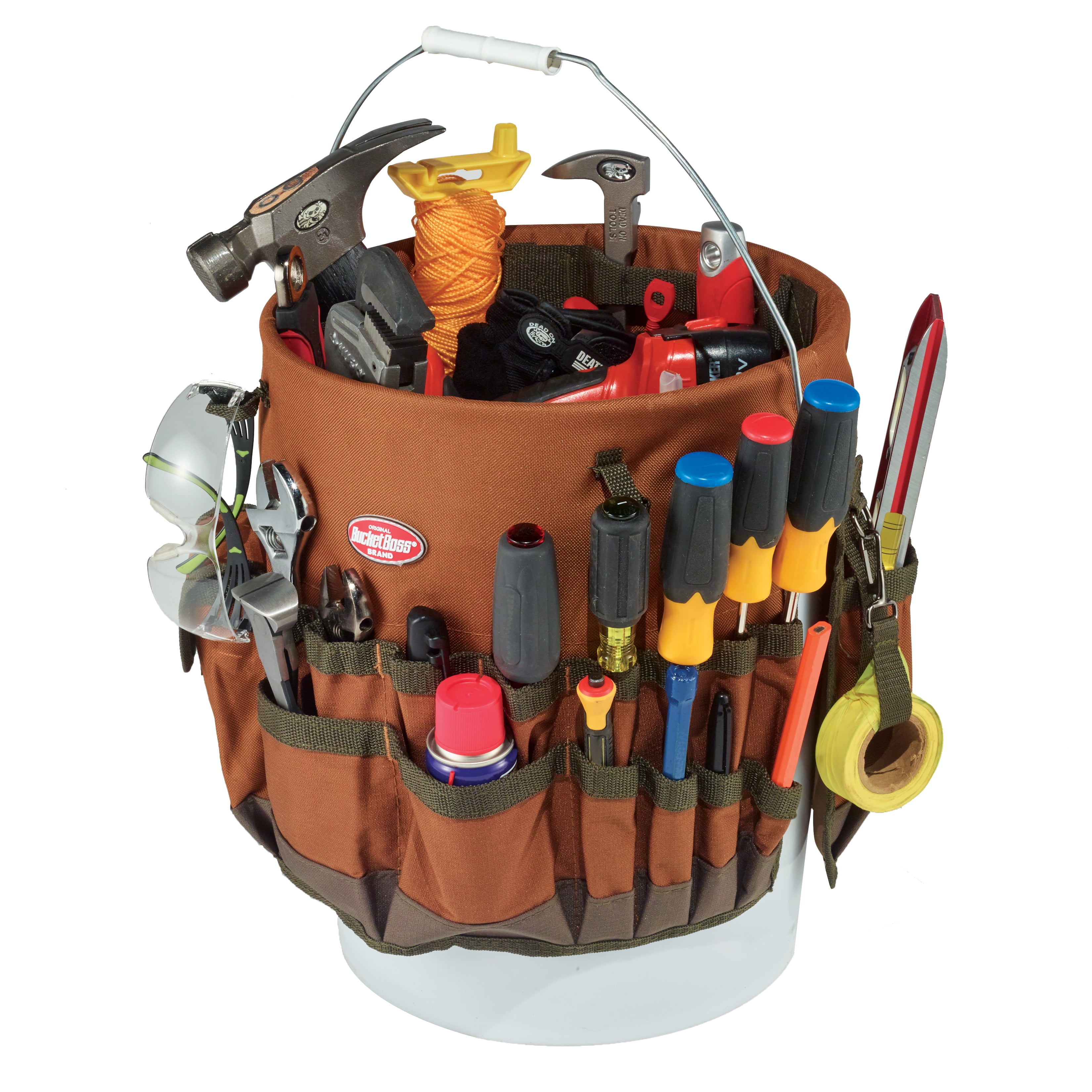 Bucket Boss 10030 Bucketeer Tool Organizer and Caddy Holder in Brown ...