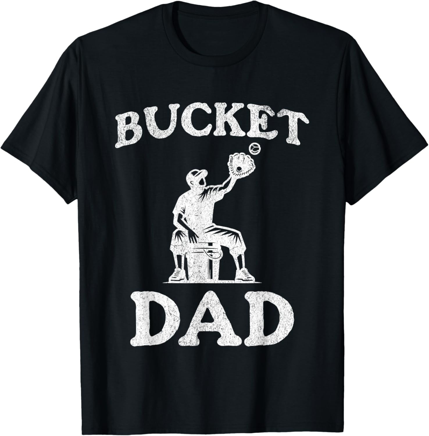 Bucket Dad Softball Dad Baseball Funny Father's Coach T-Shirt - Walmart.com