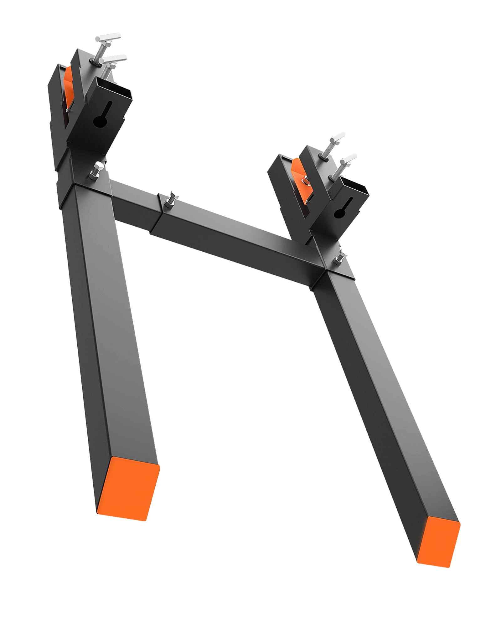 Bucket Forks with Adjustable Stabilizer Bar, 60"Clamp on Pallet Forks ...