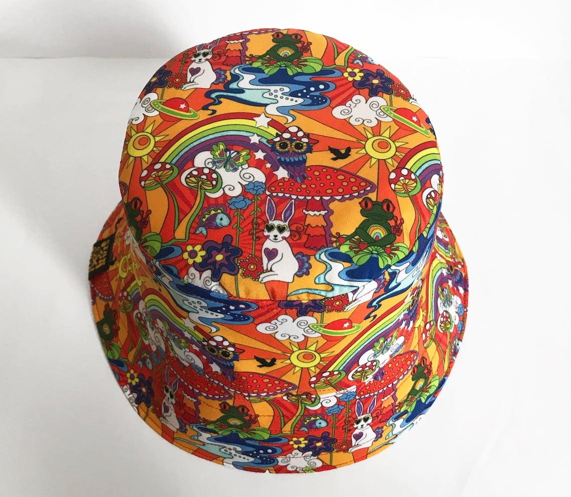 Bucket Hat, 70's Hat, Rainbow Hat, Fisherman Hat, Adults Hat. - Walmart.com