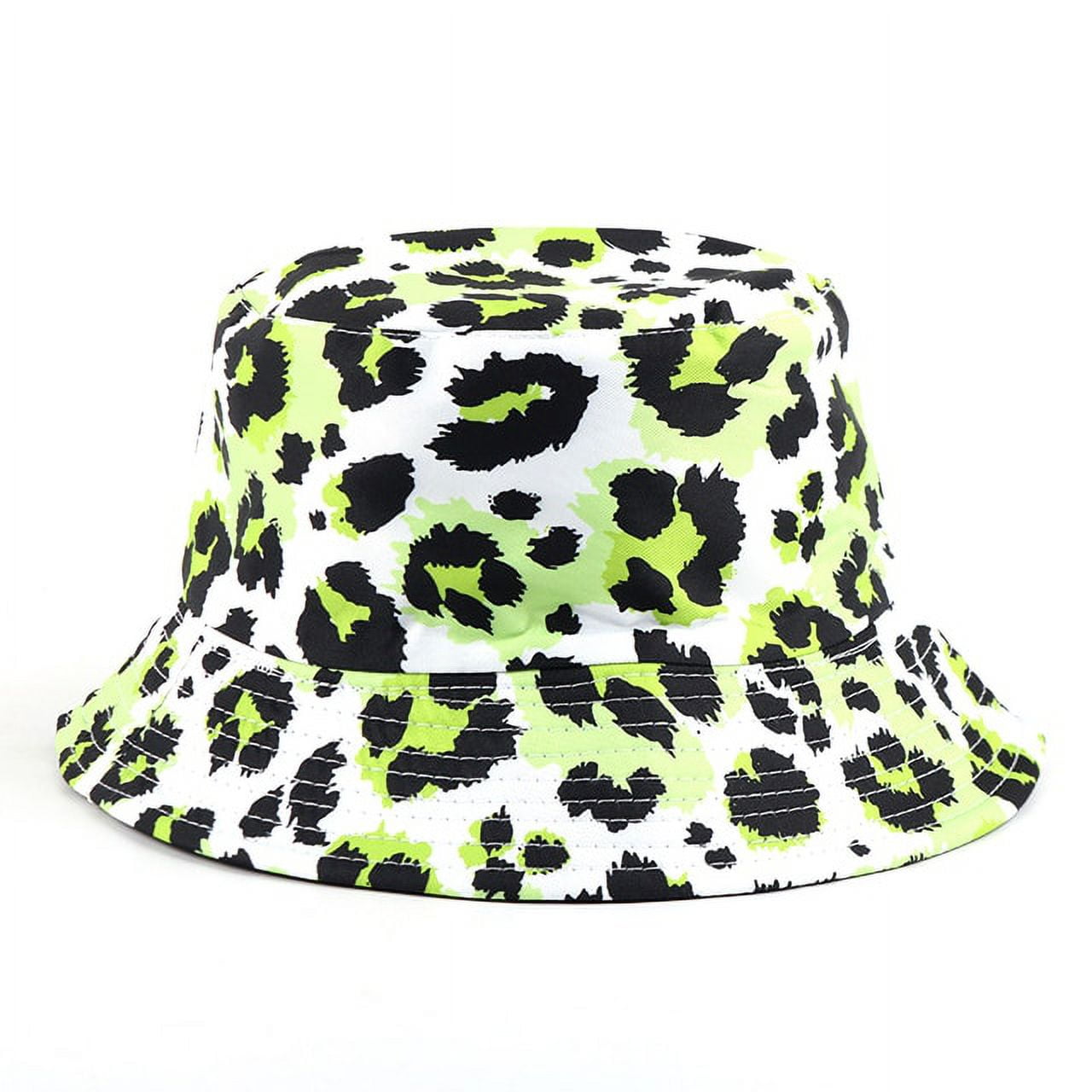Bucket Hat Double Sided Tie Dye Leopard Bob Hats Women Men Street Hip ...