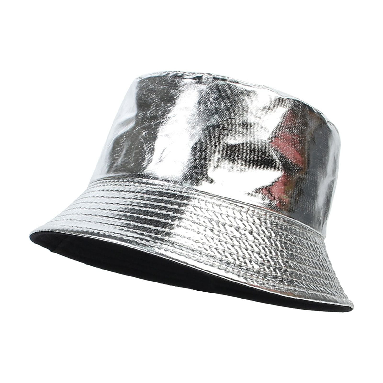 Bucket Hat Foldable Summer Bright Leather Color Double Fisherman's ...