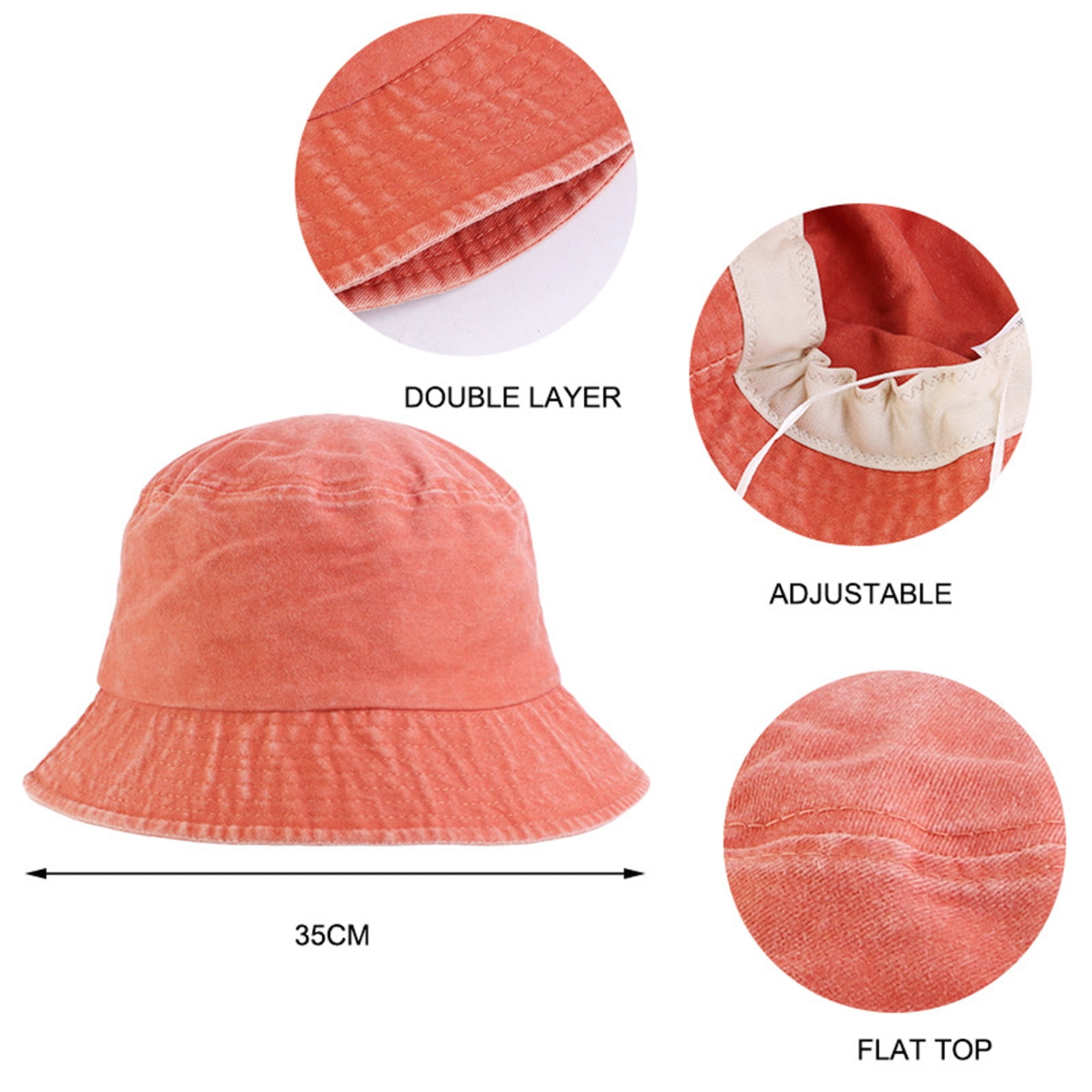Bucket Hat Foldable Summer Unisex Double Side Wear Reversible Trendy ...