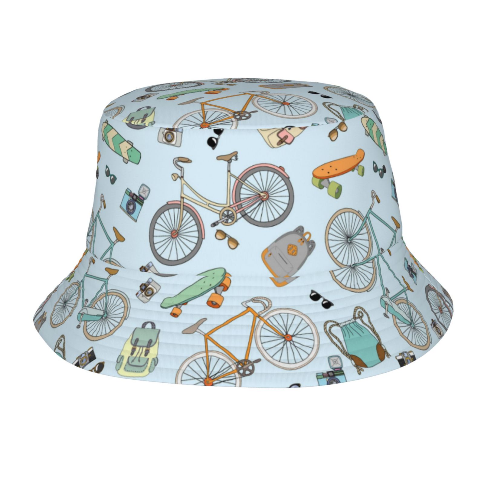 Bucket Hat for Men Women, Bike scooter Pattern Breathable Sun Hat ...