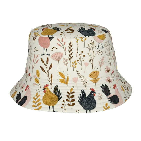 Bucket Hat for Men Women, Cartoon Chickens Breathable Sun Hat Summer ...