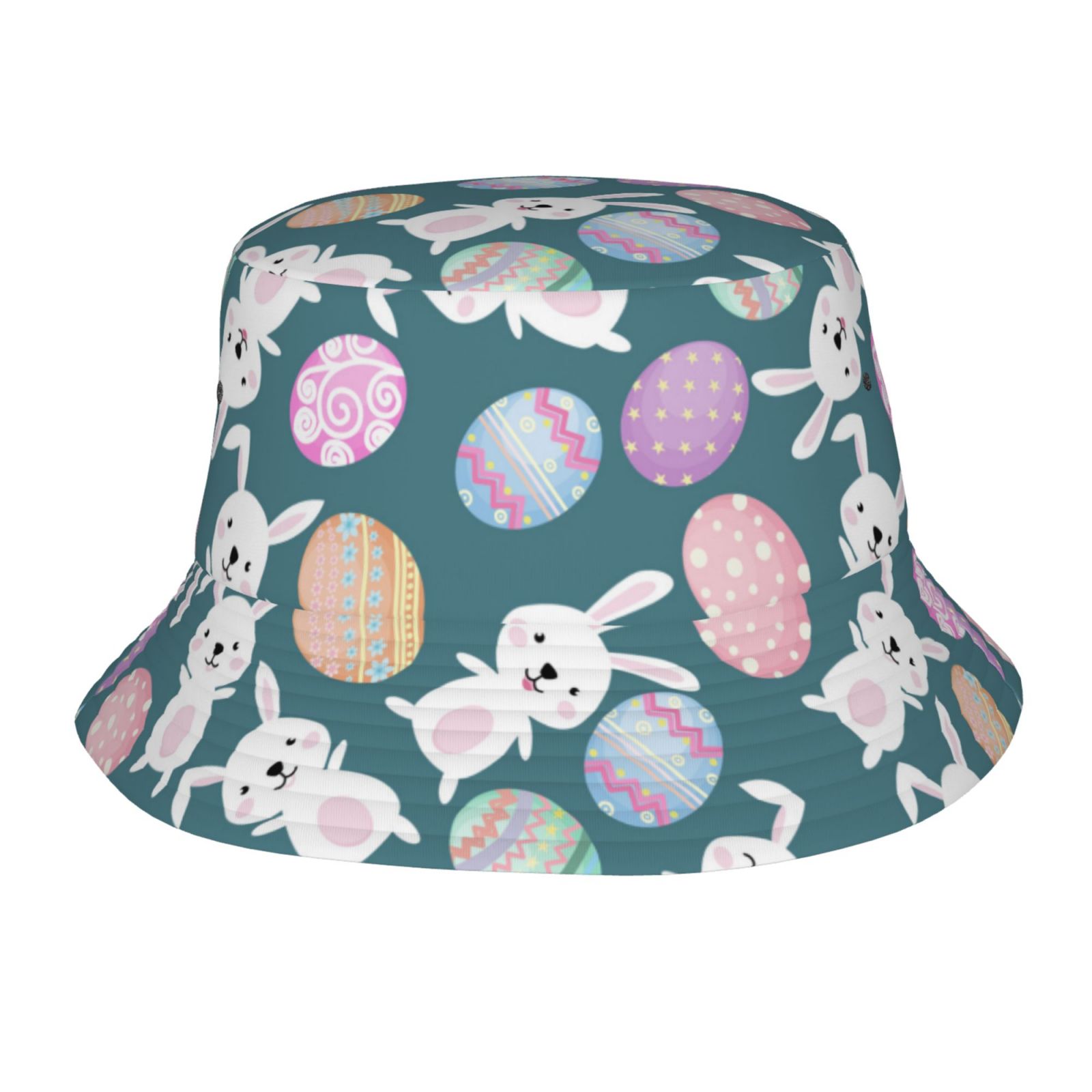 Bucket Hat for Men Women, Cartoon Cute Rabbit Patterned Egg Breathable ...