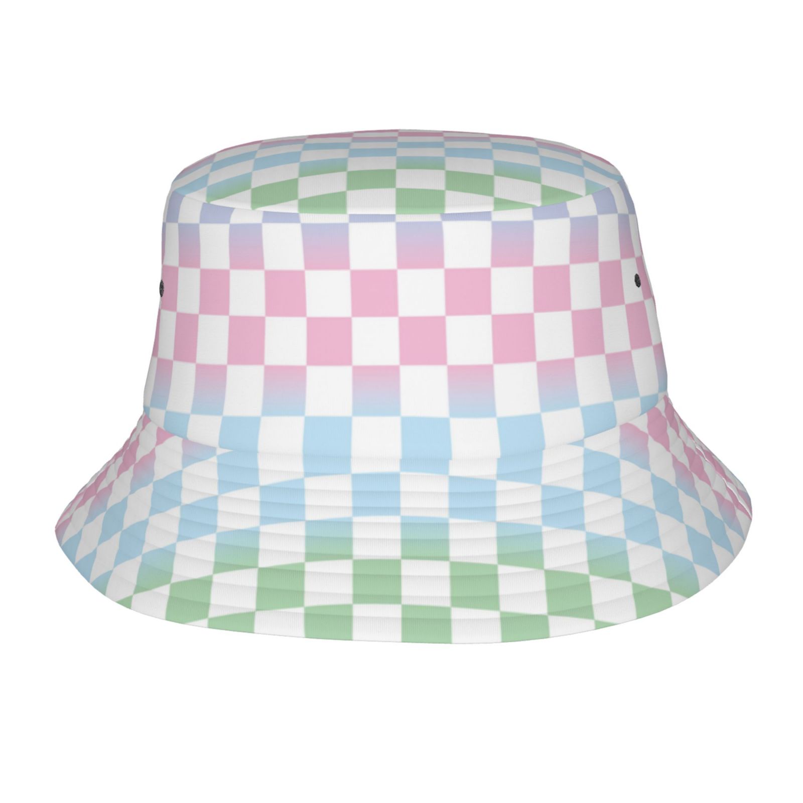 Bucket Hat for Men Women, Colorful Checkerboard Breathable Sun Hat ...