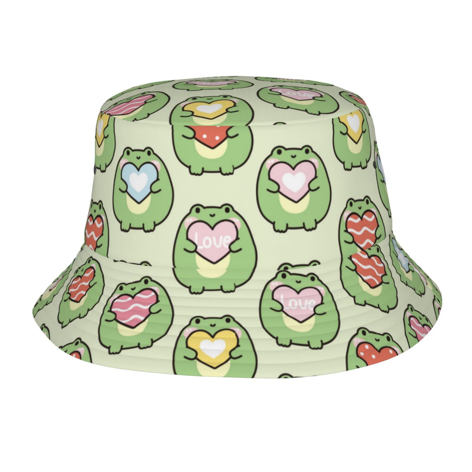 Bucket Hat for Men Women, Cute Chubby Frog Breathable Sun Hat Summer ...