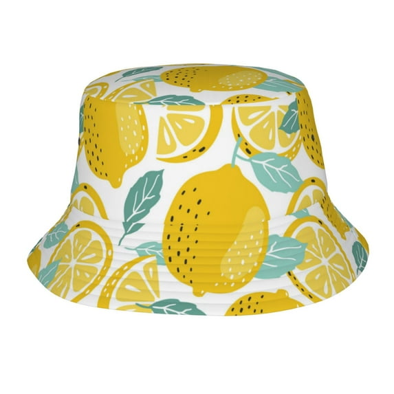 Bucket Hat for Men Women, Cute Lemon Sweet Sour Breathable Sun Hat ...