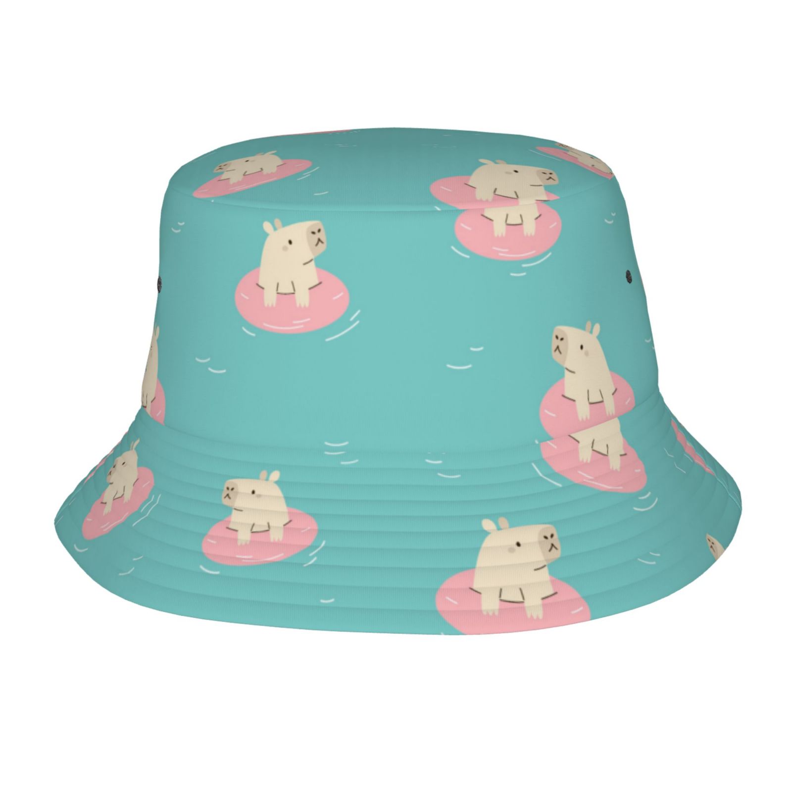 Bucket Hat for Men Women, Cute Swim Capybaras Breathable Sun Hat Summer ...