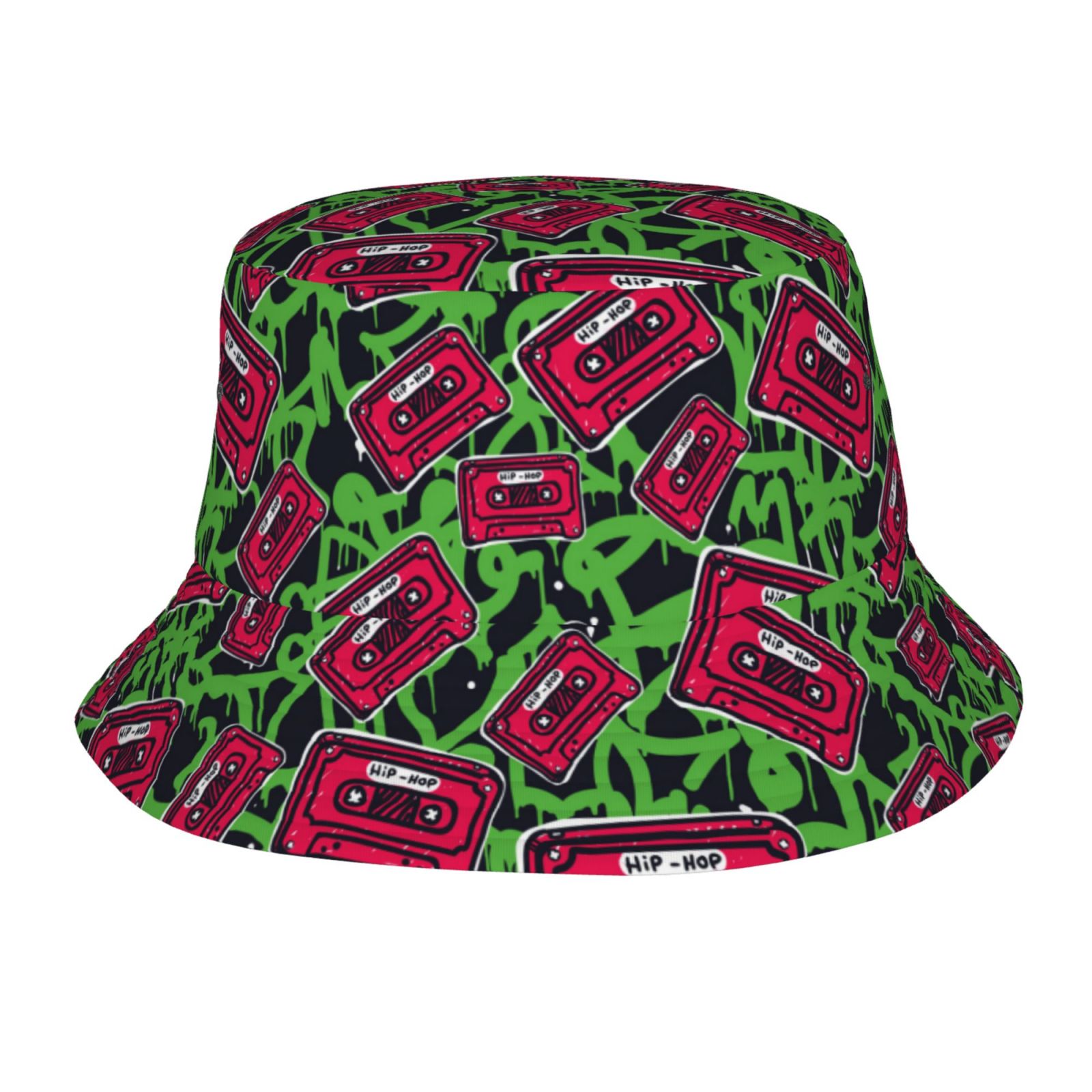 Bucket Hat for Men Women, Graffiti Tape Breathable Sun Hat Summer Beach ...