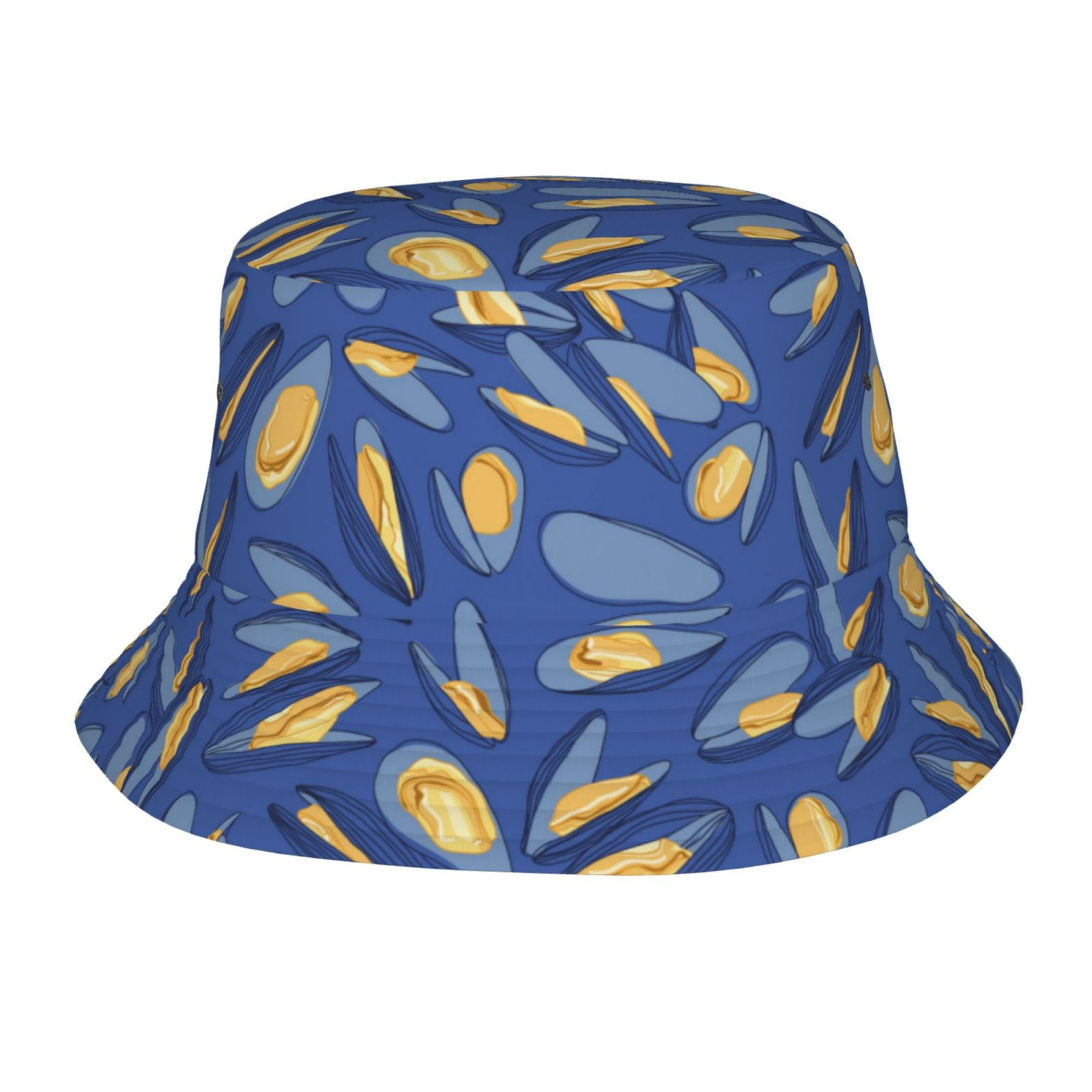 Bucket Hat for Men Women, Orange Shells Breathable Sun Hat Summer Beach ...