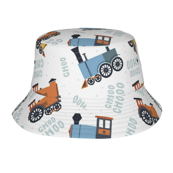 Bucket Hat for Men Women, Trains Pattern Breathable Sun Hat Summer ...