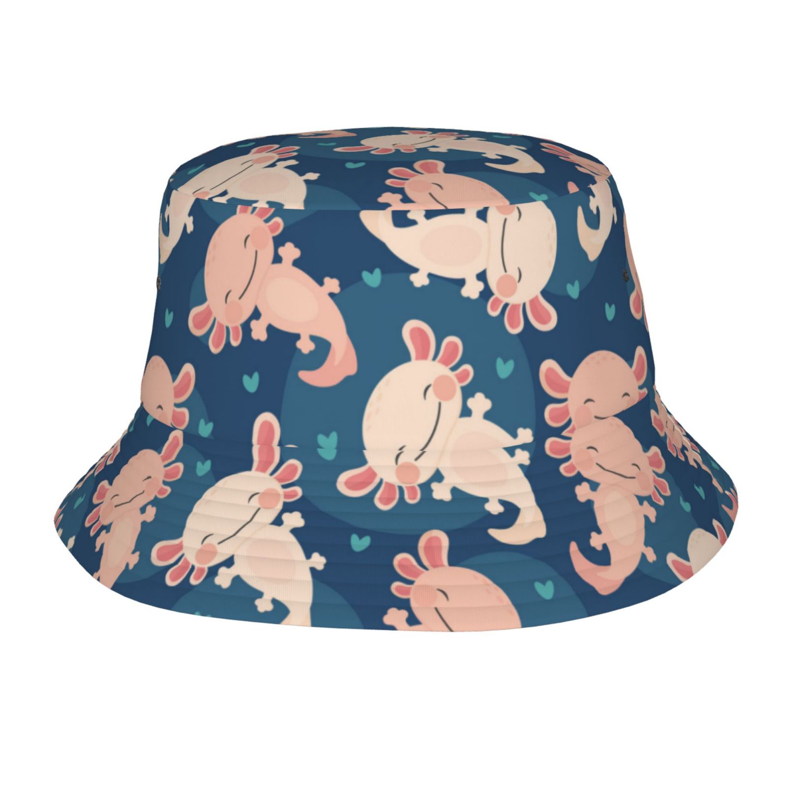 Bucket Hat for Men Women, axolotl kawaii heart cute Breathable Sun Hat ...